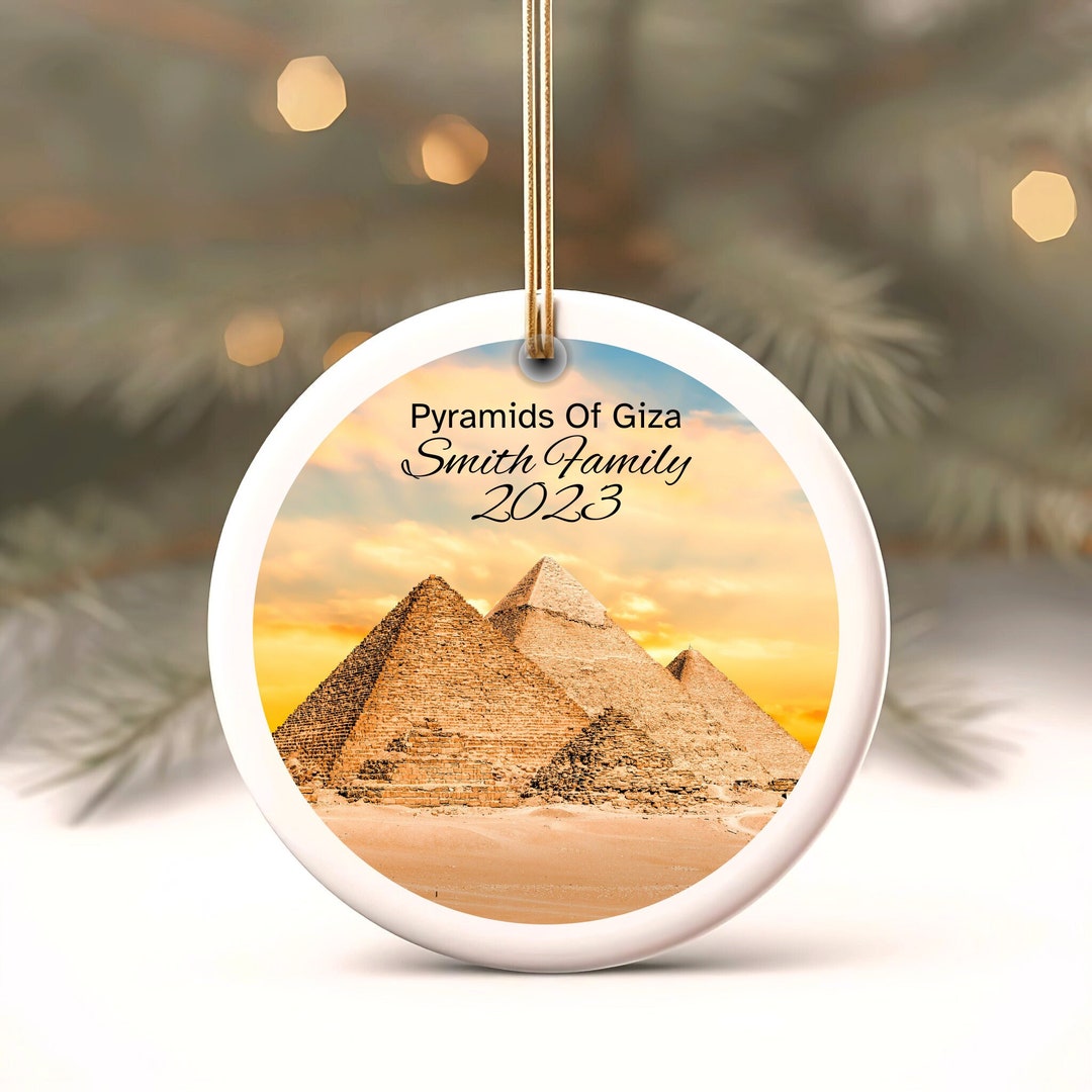 Egypt Ornament, Pyramids of Giza Vacation, Custom Ornament, Egypt ...