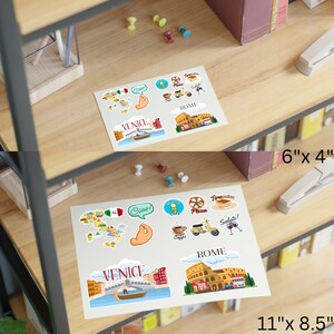 Italy Travel Sticker Sheets, Fun Travel Stickers, Travel Journal ...