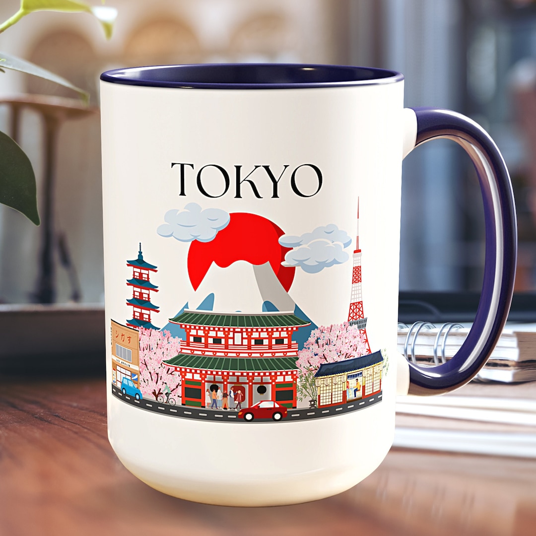 Tokyo Japan Mug, Personalized Mug, Custom Japan Gift, Tokyo Mug Art ...