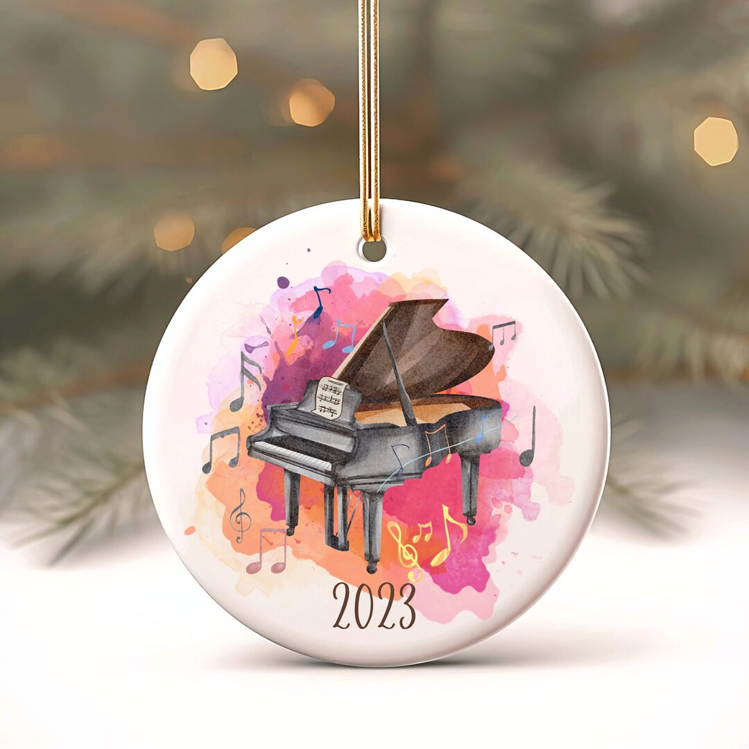 Piano Ornament, Piano Player Gift, Custom Christmas Tree Ornament ...