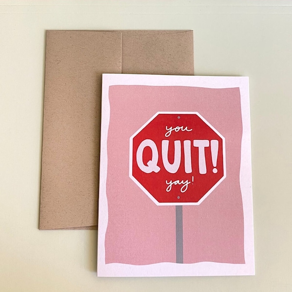 Quitting Job Card - Etsy