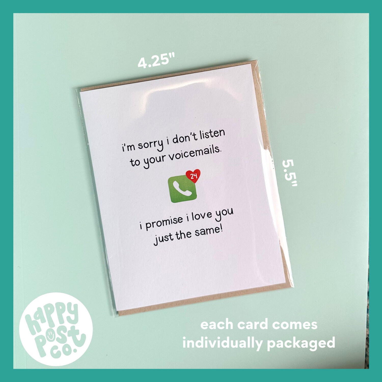 Sorry I Don’t Listen to Your Voicemails Card | Card for Mother’s Day ...