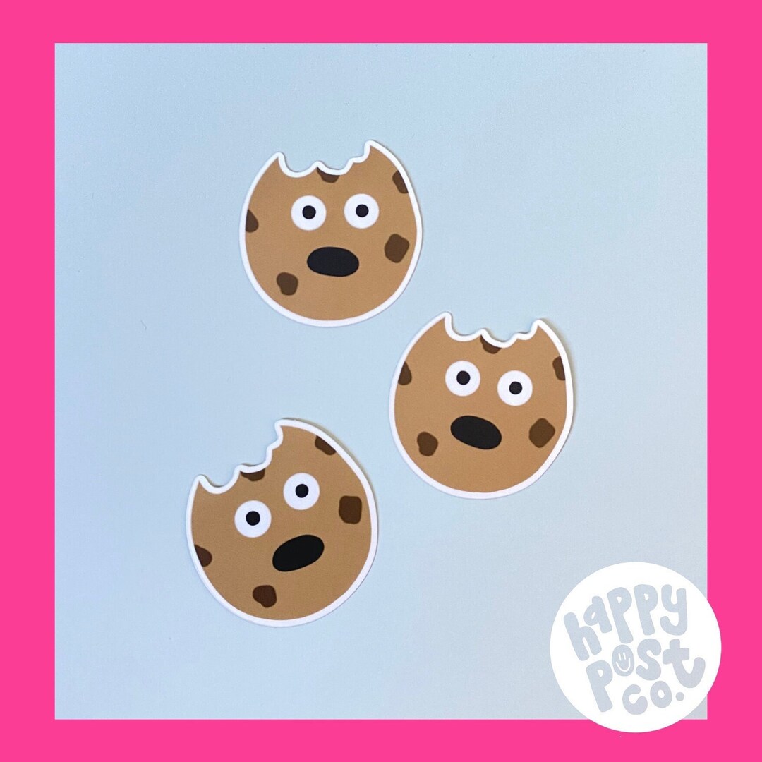 Panicked Cookie Sticker | Funny Sticker for Laptop, Water Bottle ...