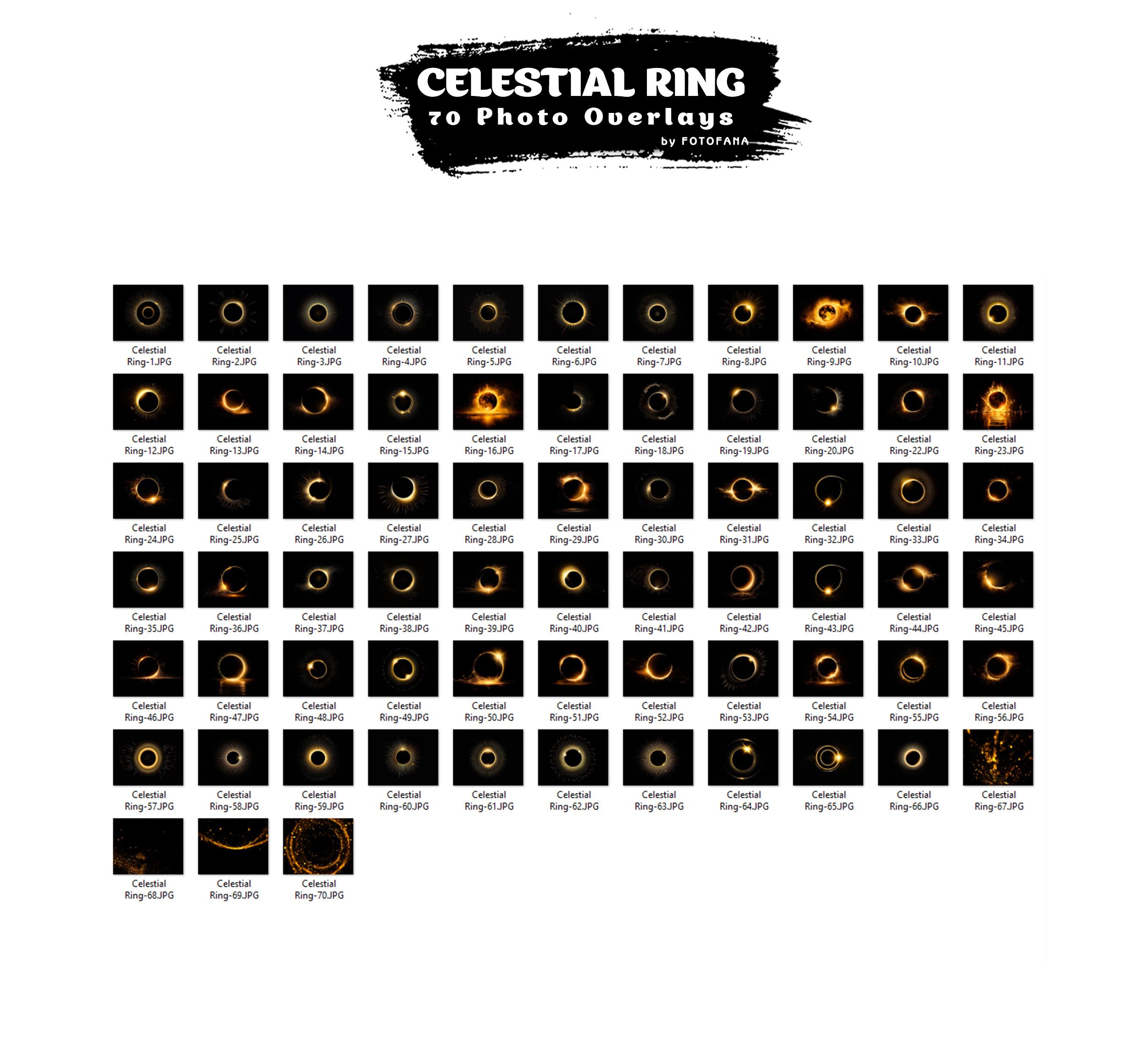 70 CELESTIAL RING Overlays Gold Light Modern Ring Overlays Maternity ...