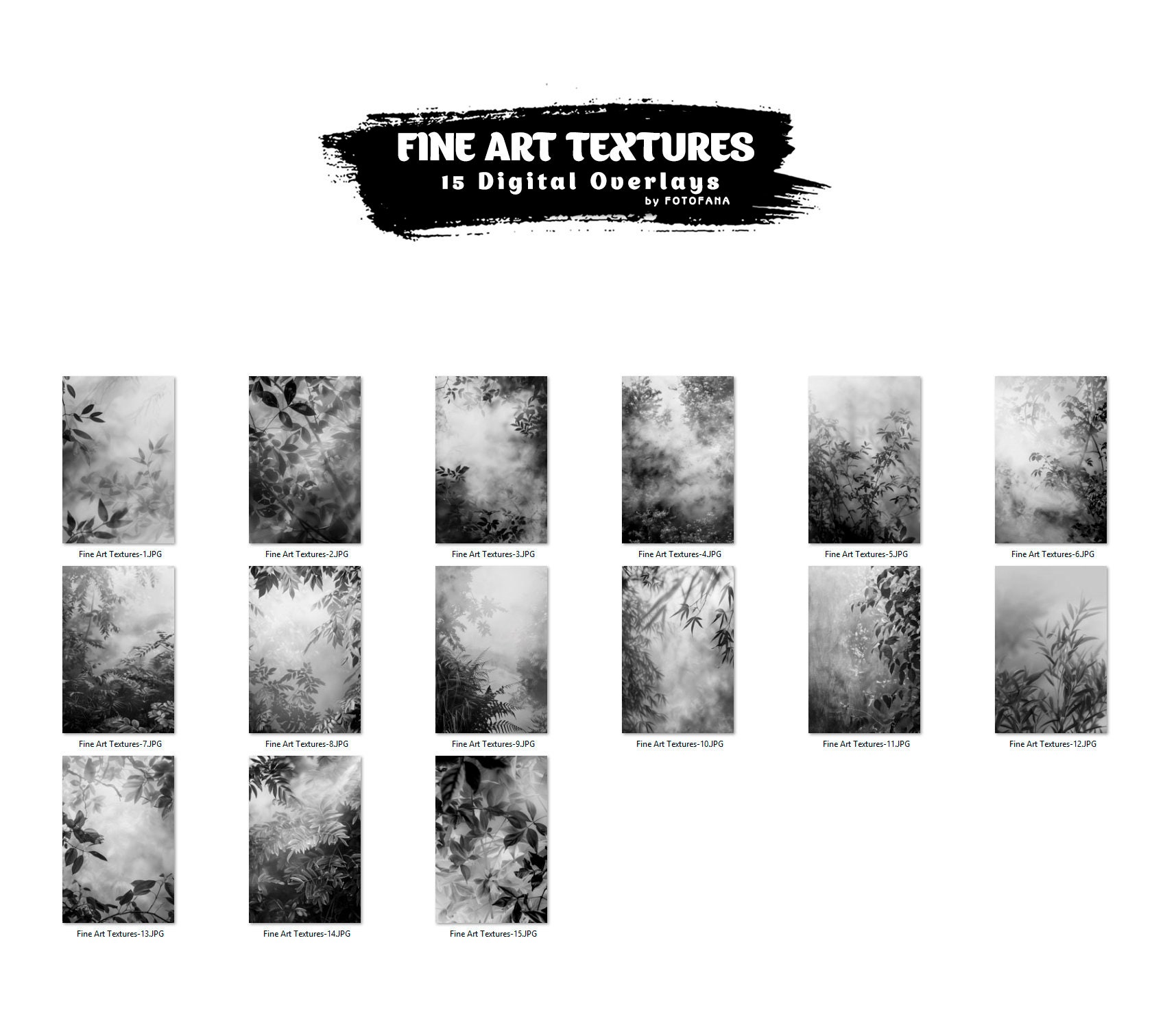 15 BRANCH TEXTURES Fine Art Overlay Photoshop Textures Floral Maternity ...