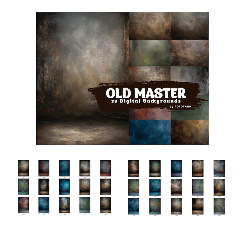 130 OLD MASTER Backgrounds Crafted School Portraits Grunge Abstract ...
