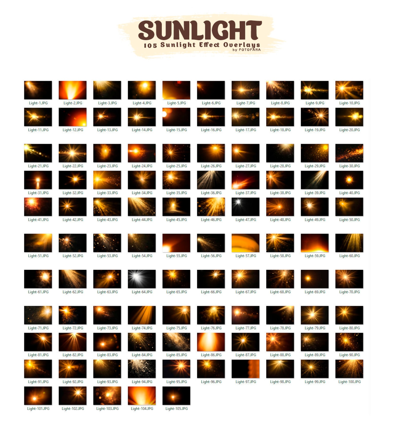 105 Sun Overlays Photoshop Natural Light Leaks Overlay Sunset for ...