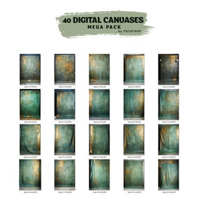 40 Fine Art Hand Painted Canvas Digital Backdrops, Photography Digital ...