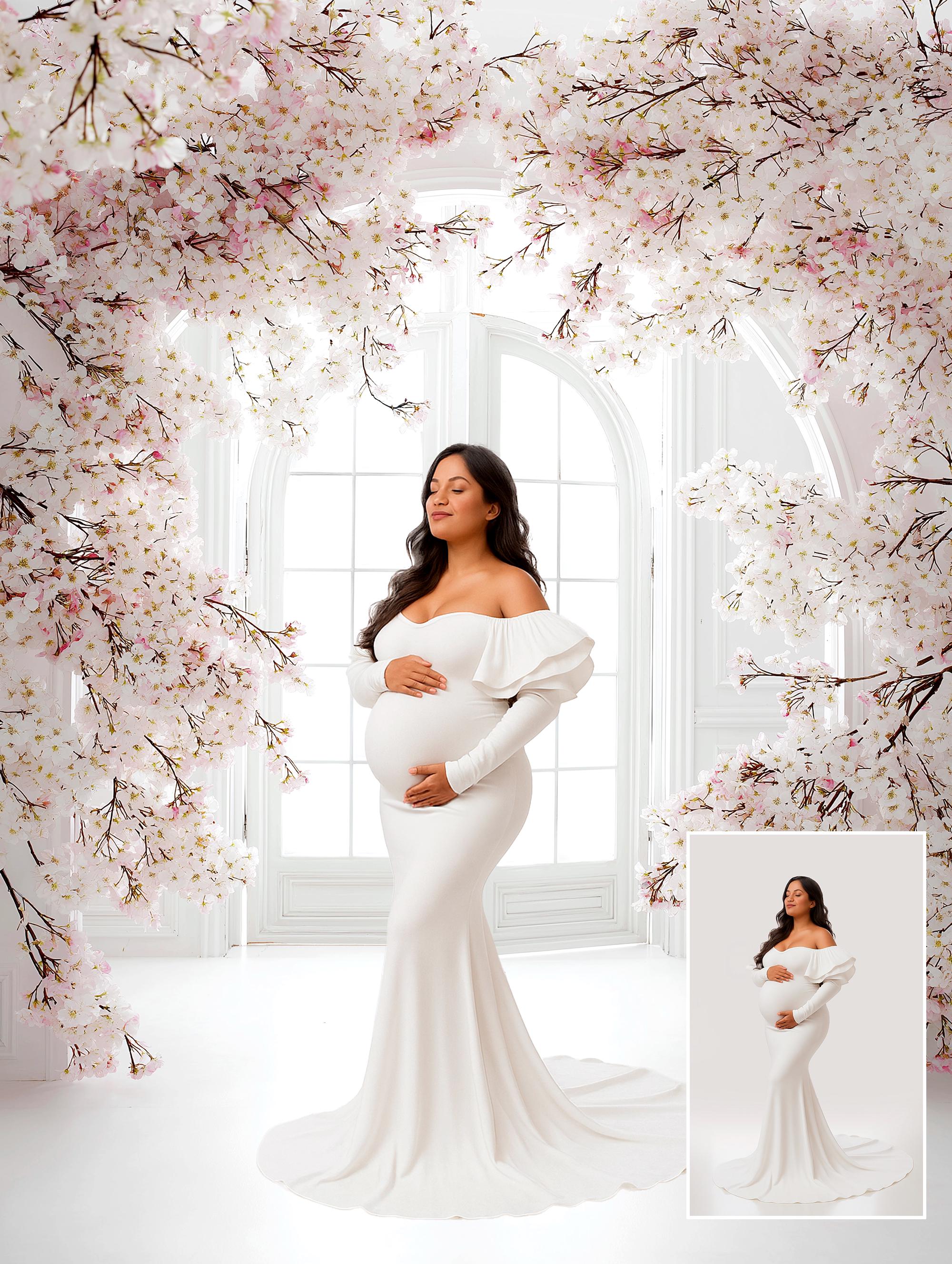 French Doors Floral Digital Backdrops for Wedding and Maternity ...