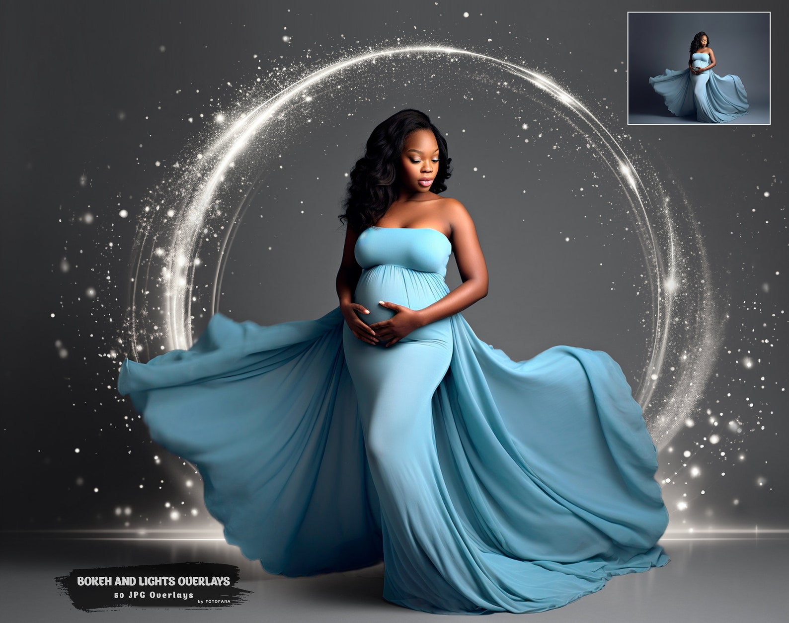 50 Bokeh and Lights Overlays Gold Maternity Rings Christmas Overlays ...
