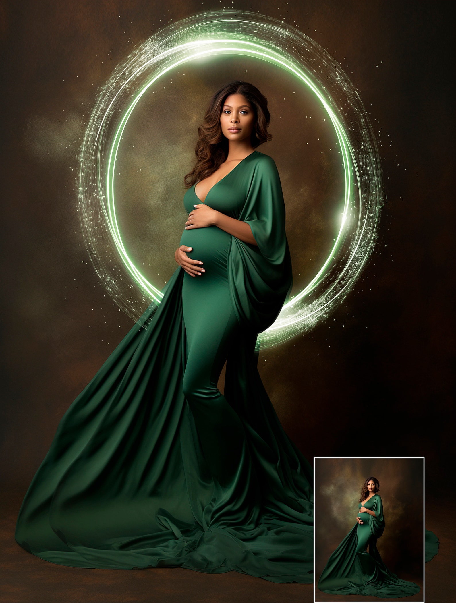 30 Multicolor Glowing Rings Lights Overlays Maternity Rings Circle ...
