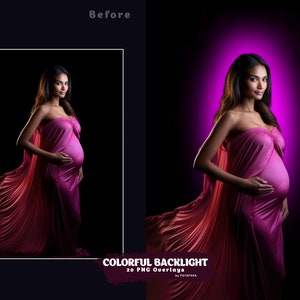 20 Backlight Light Overlay Maternity Overlay Maternity Digital Backdrop ...