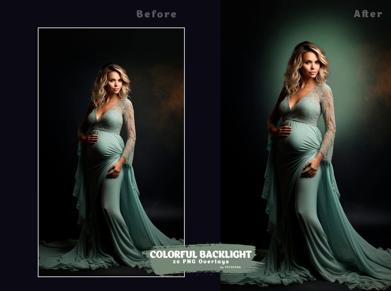 20 Backlight Light Overlay Maternity Overlay Maternity Digital Backdrop ...