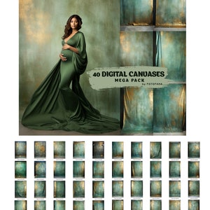 40 Fine Art Hand Painted Canvas Digital Backdrops, Photography Digital ...