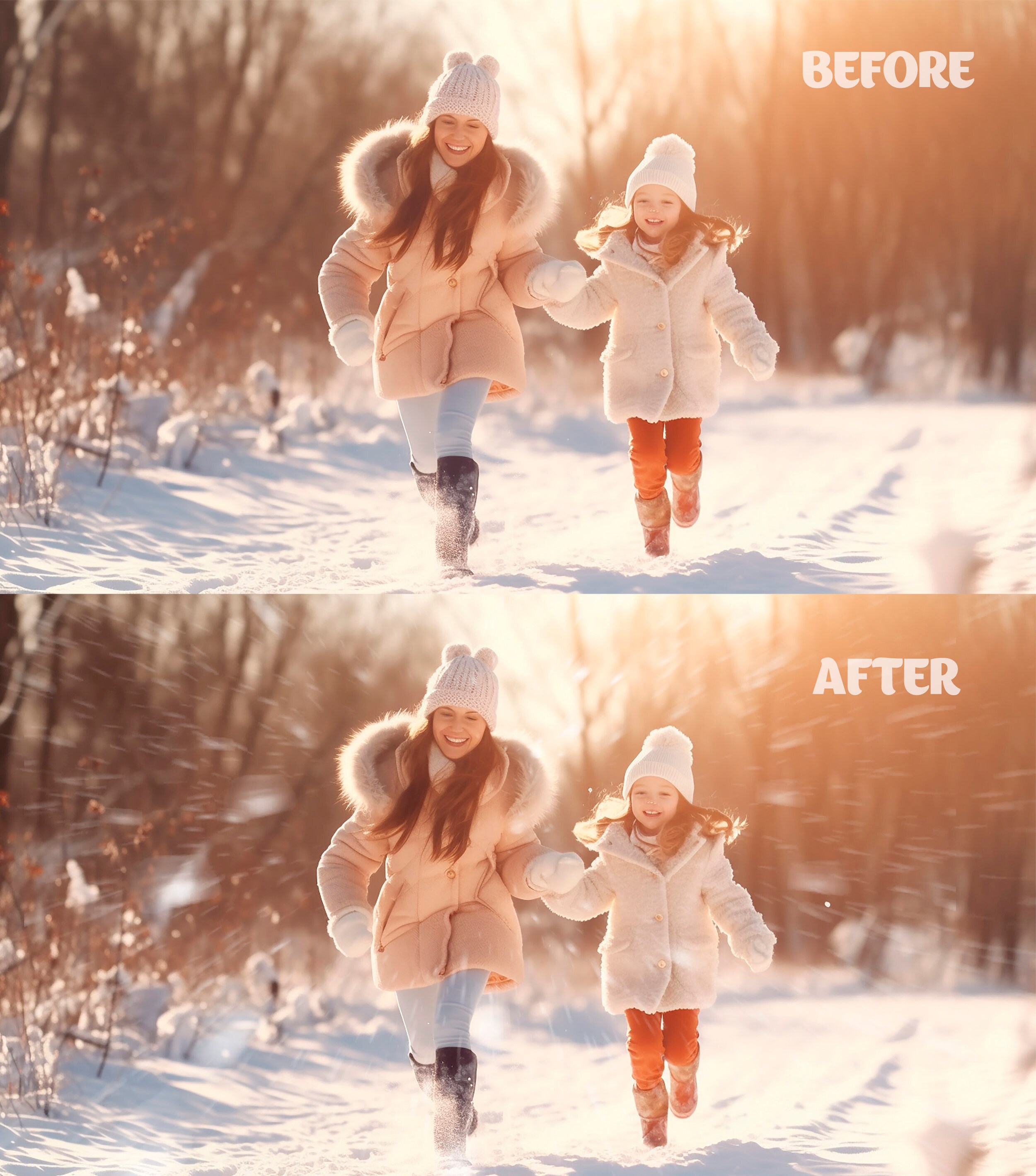 50 Realistic SNOW Overlays Falling Snow Overlays Dust Photoshop ...