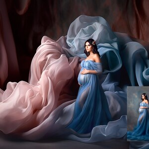 30 Flowing Fabric Maternity Digital Backdrop Overlays Silk Digital ...