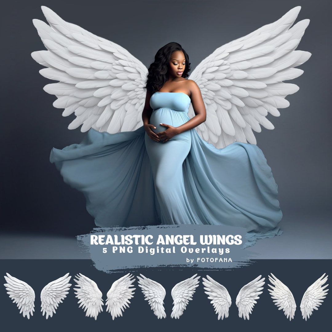 LUSH Angel Wings Overlay Maternity Digital Backdrop Overlay Studio ...