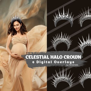 6 Celestial Halo Crown Overlays Crown Goddess Headpiece Celestial Spike ...