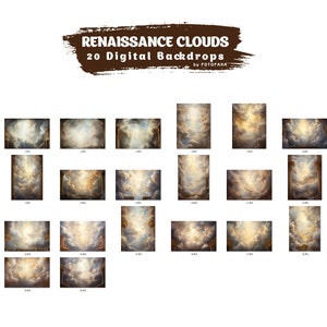 20 RENAISSANCE CLOUDS Digital Backdrop Sky Maternity Background ...