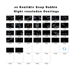 40 Realistic Soap Bubble Overlays Floating Bubbles Bubble Overlays Soap ...
