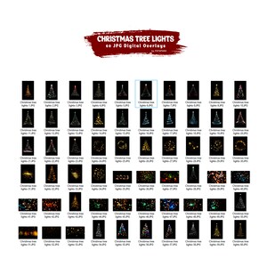 60 Christmas Tree Lights Bokeh Light Overlays Christmas Overlays Fairy ...