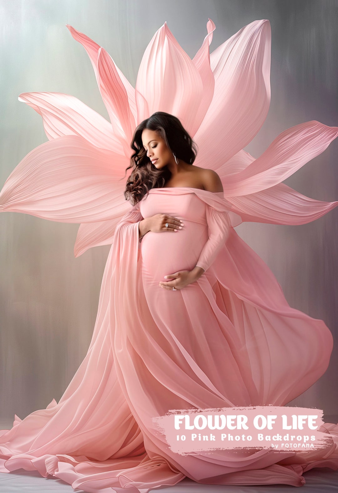 Floral Backgrounds Digital Backdrops Overlay Maternity Digital ...