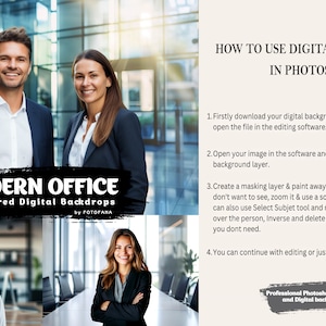 50 Modern Office Digital Backdrops for Professional Headshots Business ...