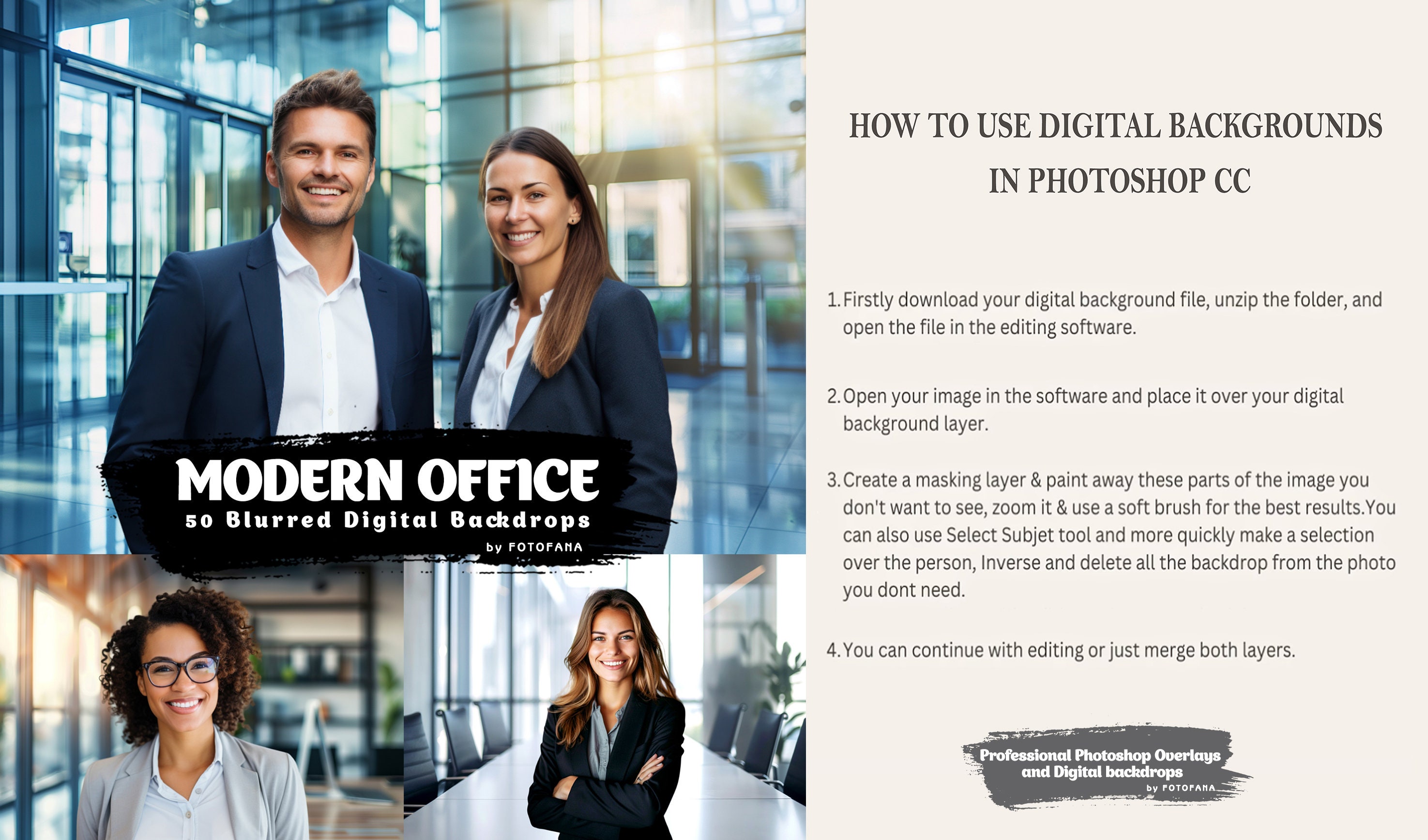 50 Modern Office Digital Backdrops for Professional Headshots Business ...
