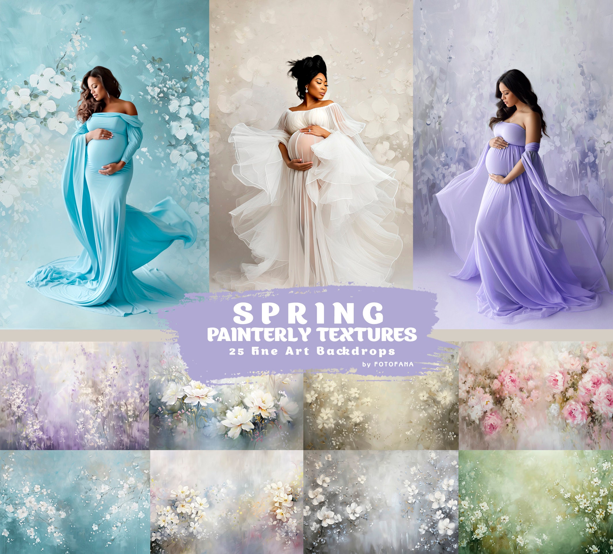 25 FLORAL TEXTURES Fine Art Texture Photography Digital Background ...