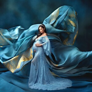 Flowing Fabric Maternity Digital Backdrop Overlays Silk Digital ...
