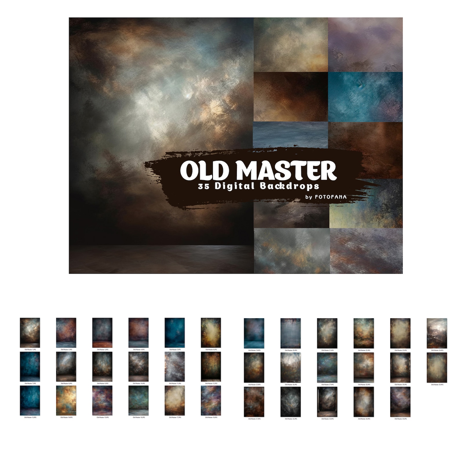 130 OLD MASTER Backgrounds Crafted School Portraits Grunge Abstract ...