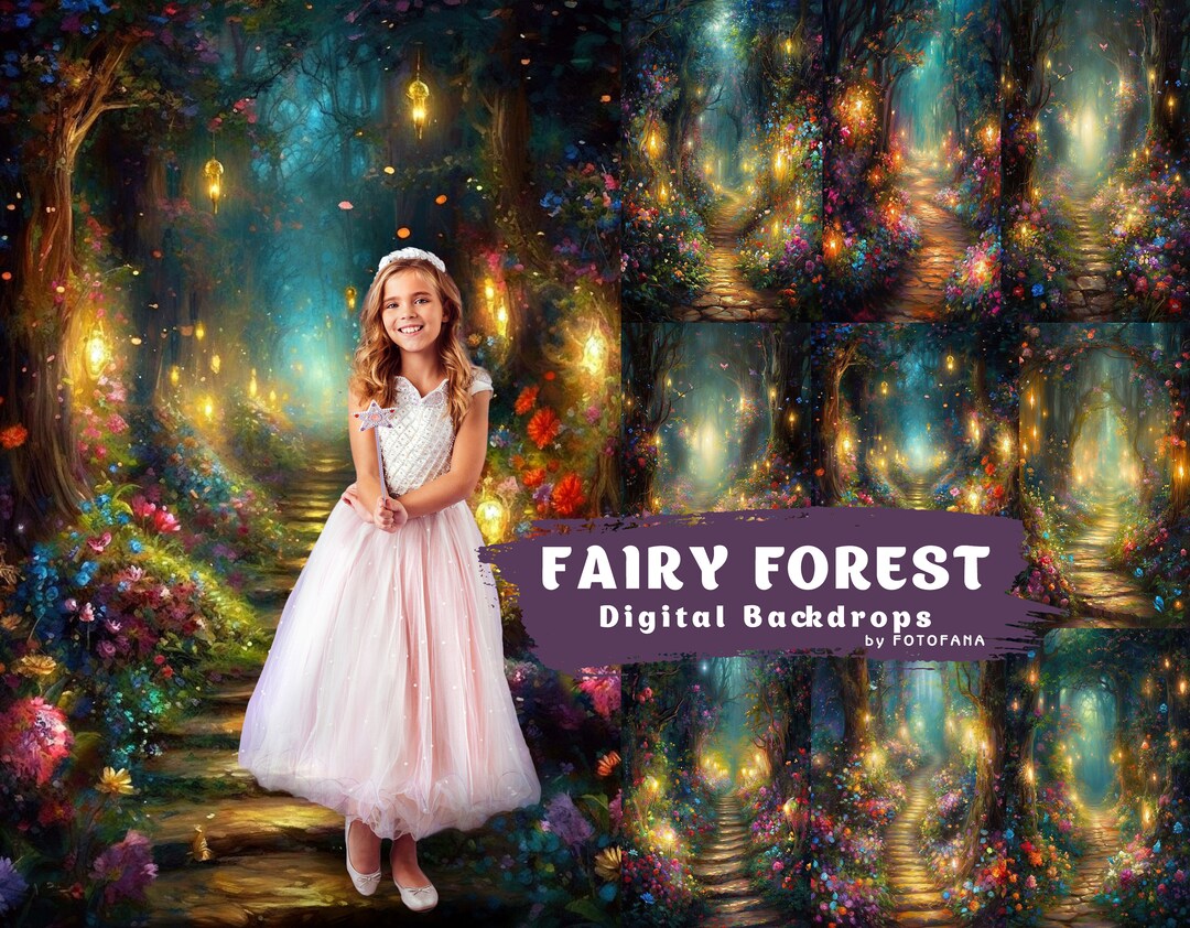 Kids Photography Backdrops Digital Fairytale Digital Background Texture ...