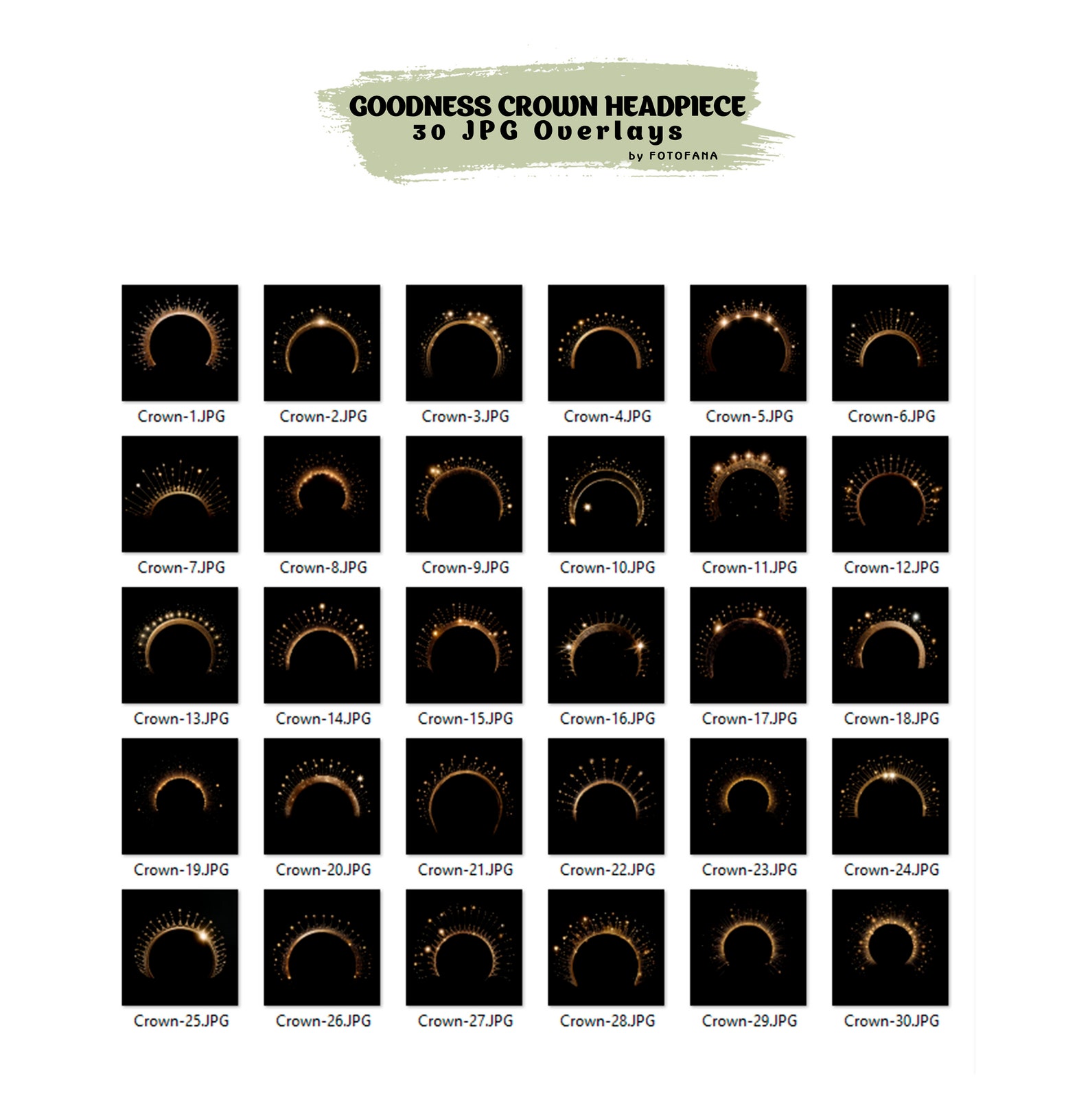 30 Goodness Crown Digital Headpiece Celestial Halo Overlay Celestial ...