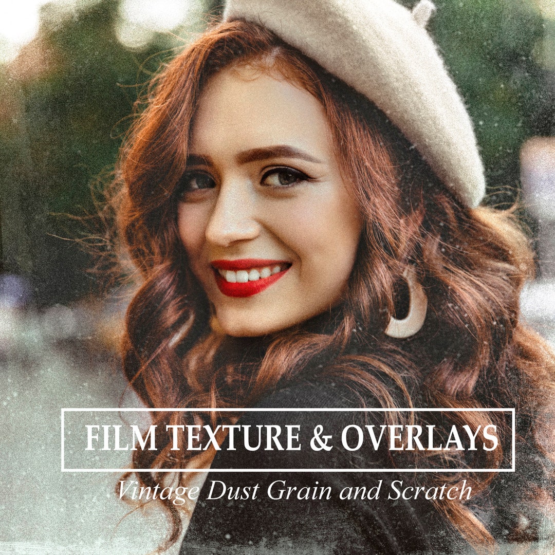 30 FILM TEXTURE & OVERLAYS, Film Dust Grain and Scratch Photo Overlays for Photoshop, Cinematic ...