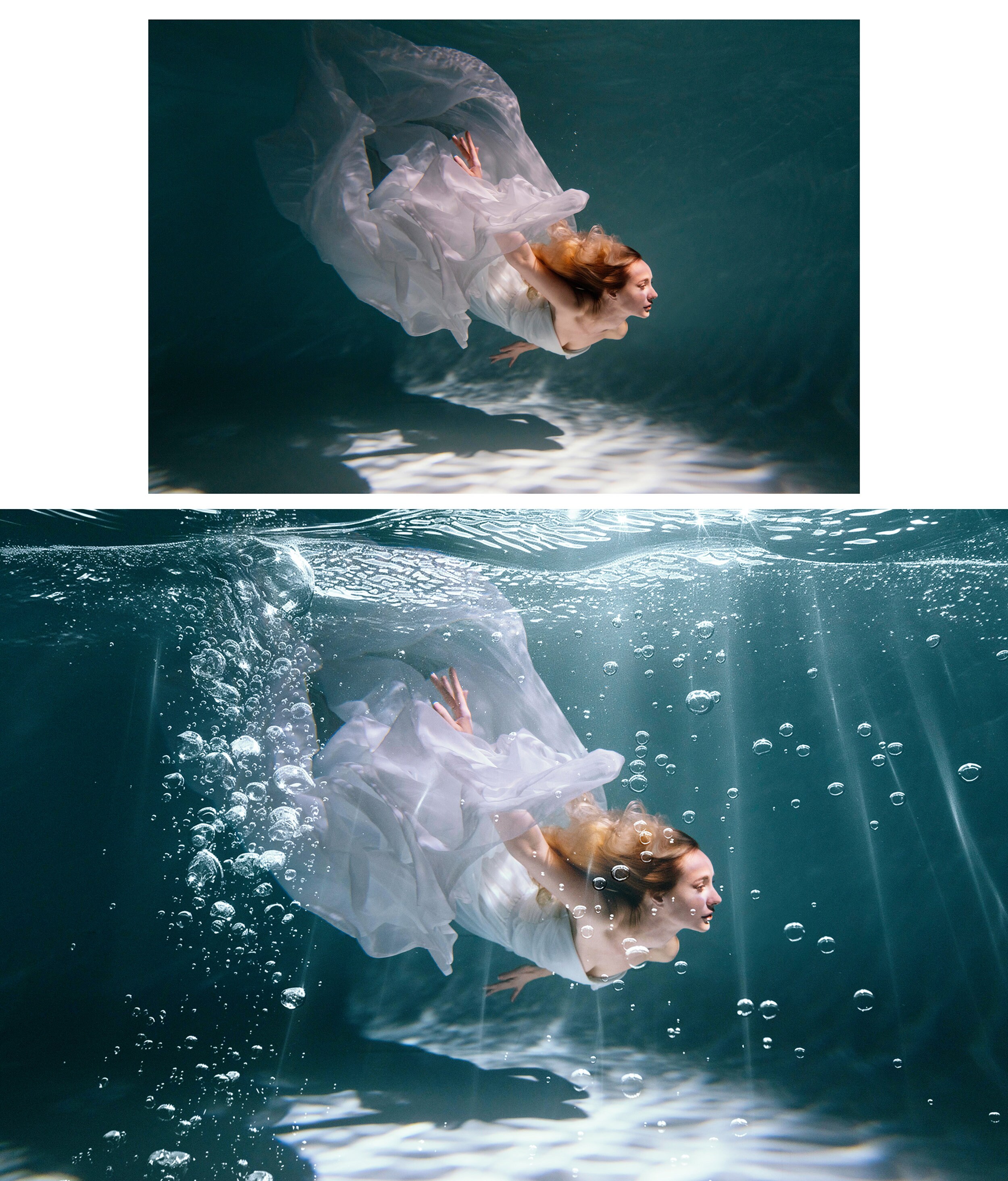 UNDERWATER EFFECT Photo Overlays Blue Water Overlays Ocean Depth Effect ...