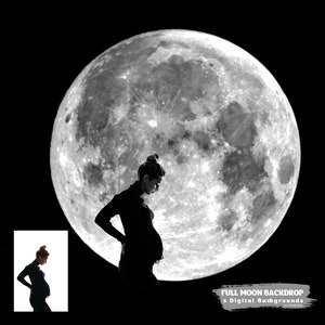 5 Full Moon Backdrop Full Moon Overlay Digital Backgrounds for ...