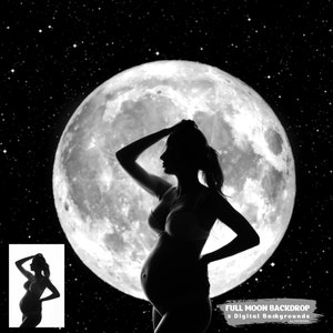 5 Full Moon Backdrop Full Moon Overlay Digital Backgrounds for ...