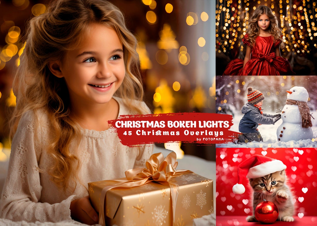 45 Christmas Bokeh Lights Overlays Christmas Winter Light Photoshop ...