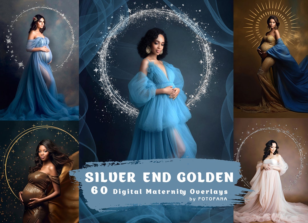 60 Silver & Golden Maternity Rings Circle Overlays Maternity Light Ring ...