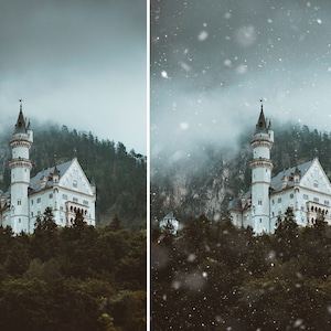 60 Realistic Falling Snow Overlays, Falling Snow, Photoshop Overlays ...