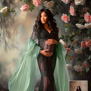 23 FLORAL BACKDROPS Maternity Digital Backdrop Overlay Maternity Floral ...