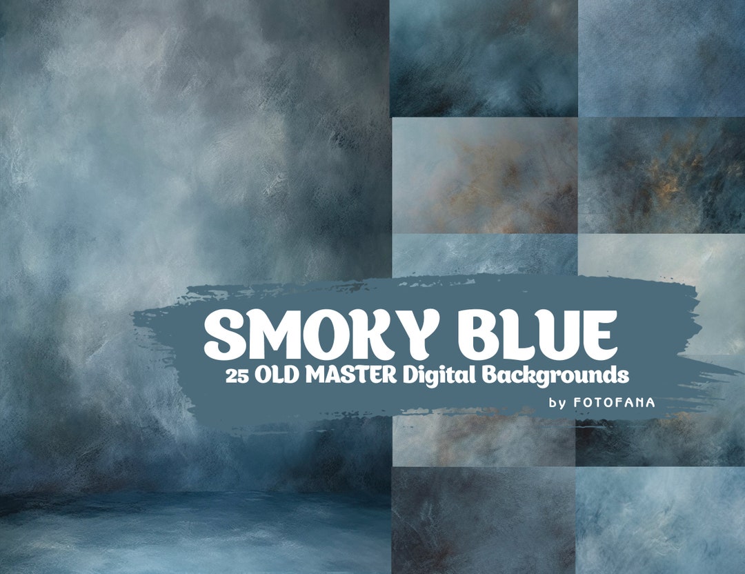 25 Blue Old Master Digital Background Crafted School Portraits Studio ...