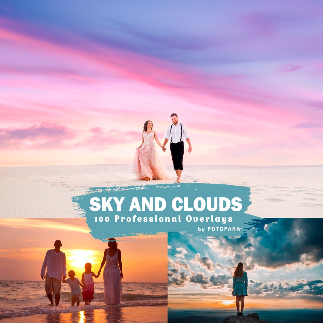 100 Sky Overlays Photoshop Sky Overlays Summer Backdrop Sky Sunset Overlays Clouds Backgrounds ...