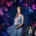 Midnight Blue Floral Fine Art Floral Digital Backdrops - Etsy