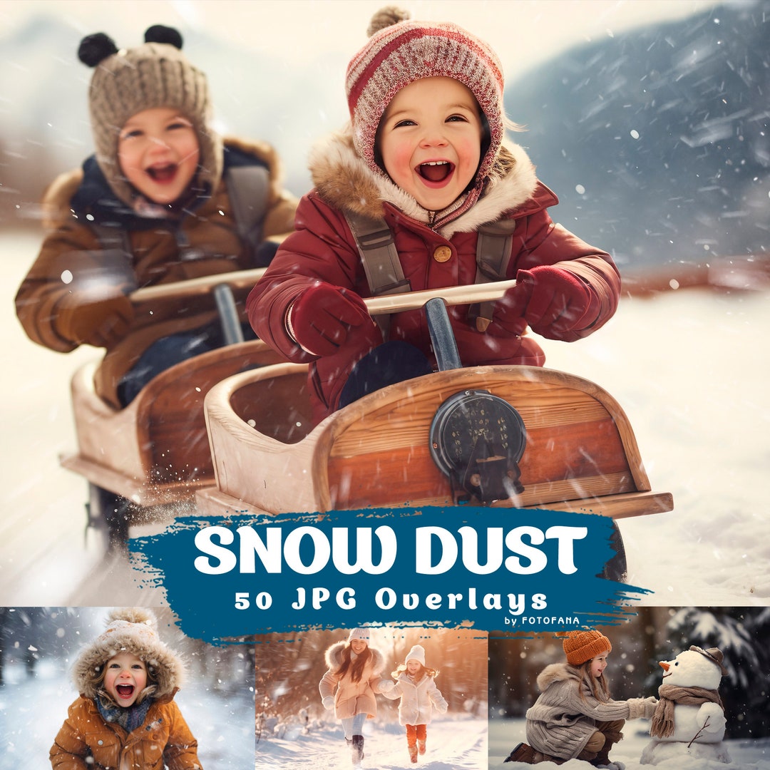 50 Realistic SNOW Overlays Falling Snow Overlays Dust Photoshop ...