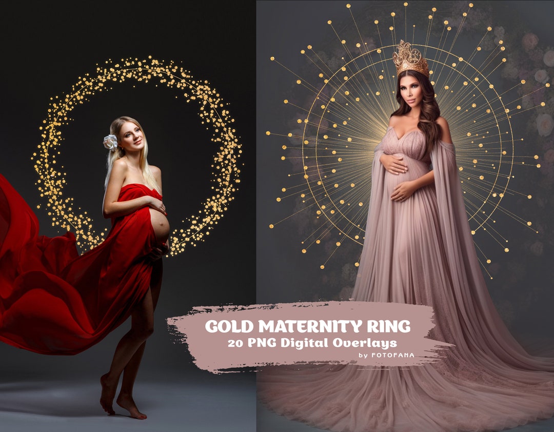 20 GOLD MATERNITY Ring PNG Overlays Halo Scrapooking Clipart Photoshop ...
