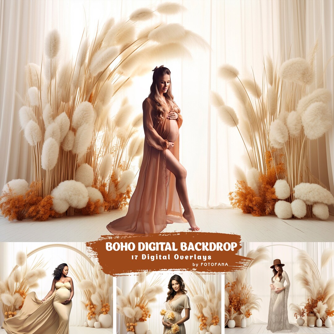 17 Boho Natural Arch Digital Backdrops Maternity Backdrop Studio ...