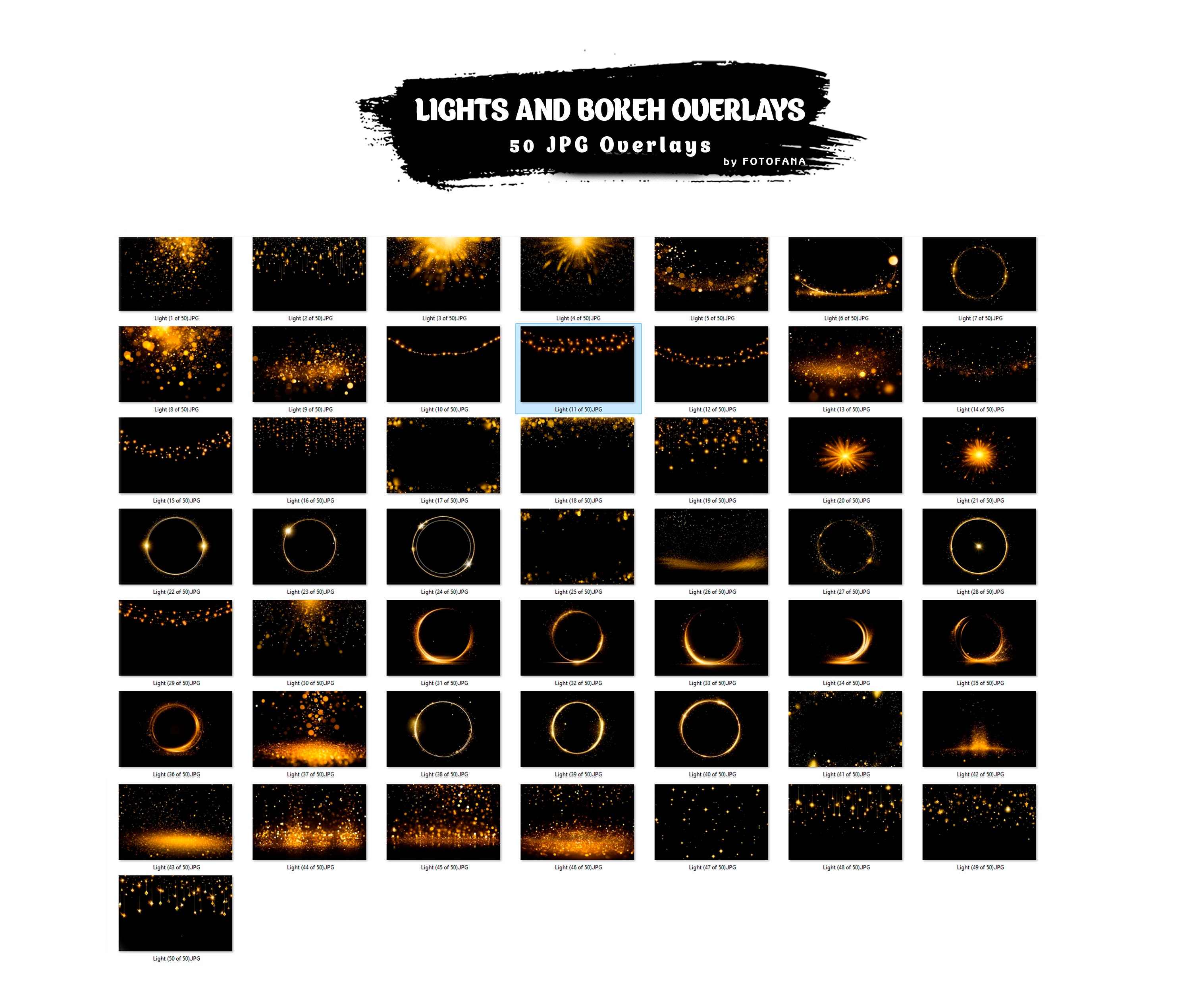 50 LIGHTS BOKEH Overlays Gold Maternity Rings Circle Overlays Christmas ...