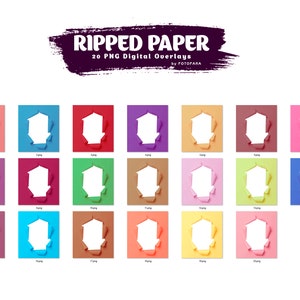 20 Ripped Paper Digital Backdrop Maternity Overlay Weddind Portret ...