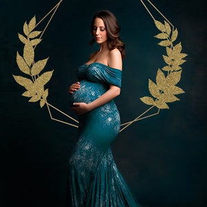 20 Golden Circle Overlays Maternity Light Ring Frame Circles Shine Ring ...